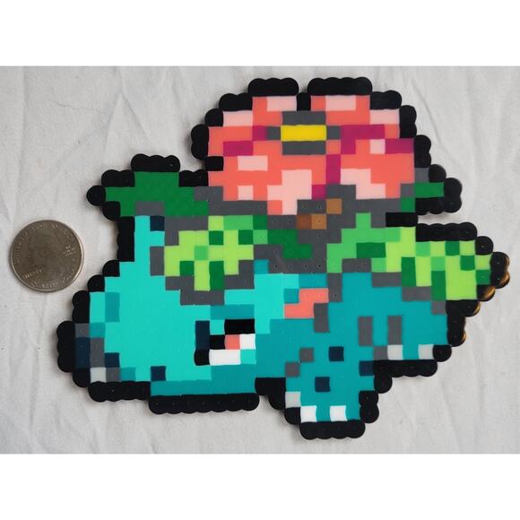 Handmade | Accents | Venusaur Menu Icon Pokemon Perler Bead Pixel Art ...
